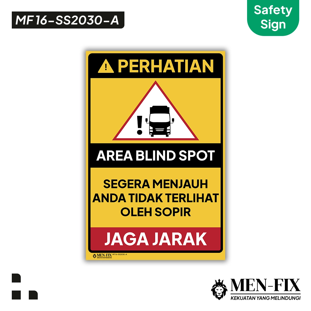 MEN-FIX MF 16-SS2030-A Area Blind Spot Sticker Sign